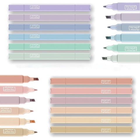 Konket - Resaltadores Pastel Multicolor 12 Unidades Punta