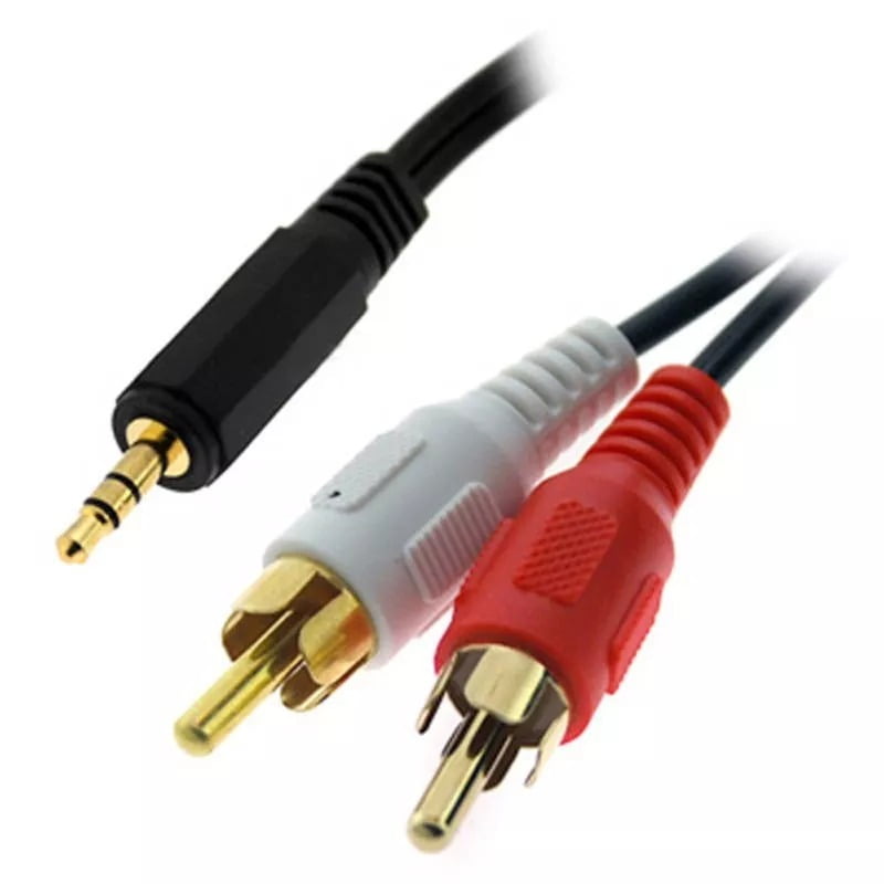 Cable Adaptador Audio Plug 3,5 Mm A Rca 10 Mts | Lider