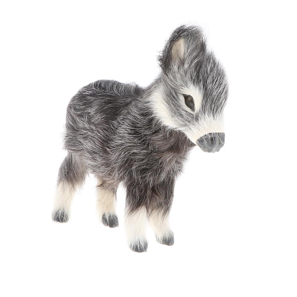 Estatua Realista de Burro en Miniatura, Modelo de Animal de Simulación ...