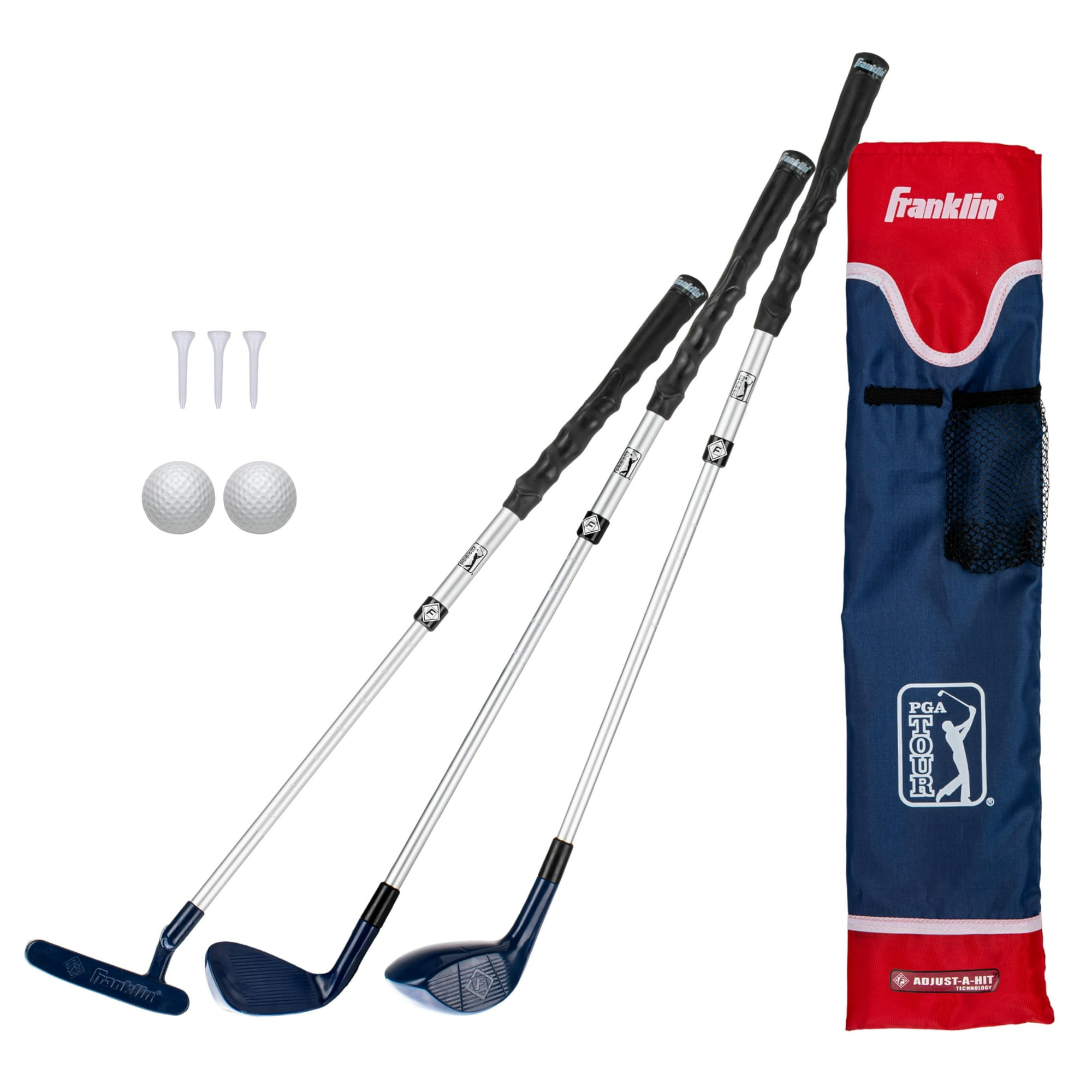 Set de golf Franklin Sports PGA Tour Kids con bolsa y pelotas rojo/azul ...