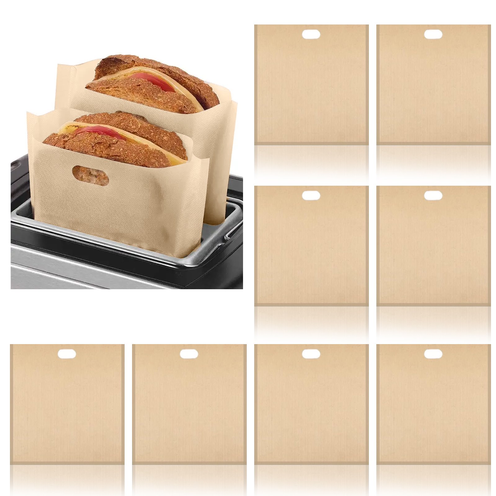 8 bolsas antiadherentes para tostadora | Lider