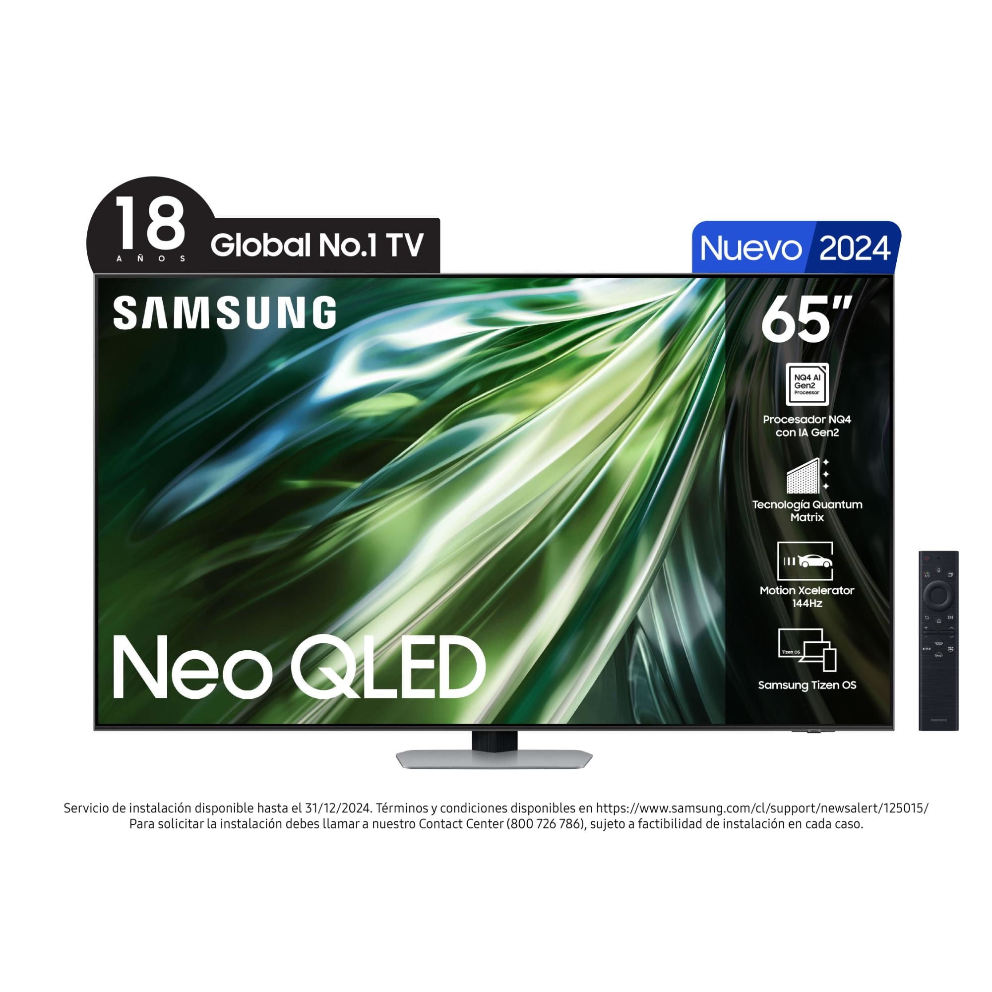 Televisor 65" Neo QLED 4K UHD Qn65Qn90Dagxzs Smart TV Samsung | Lider