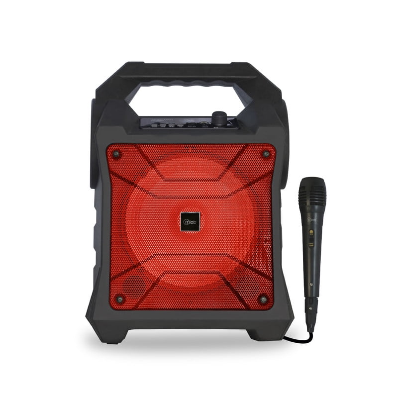 MICROLAB KARAOKE SUITCASE OUTDOOR MIC BT RED | Lider