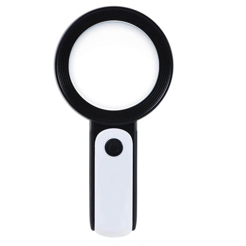 Lupa con luz, lupa de lectura 30x, 18 LED - 3 modos, lupa de mano con ...