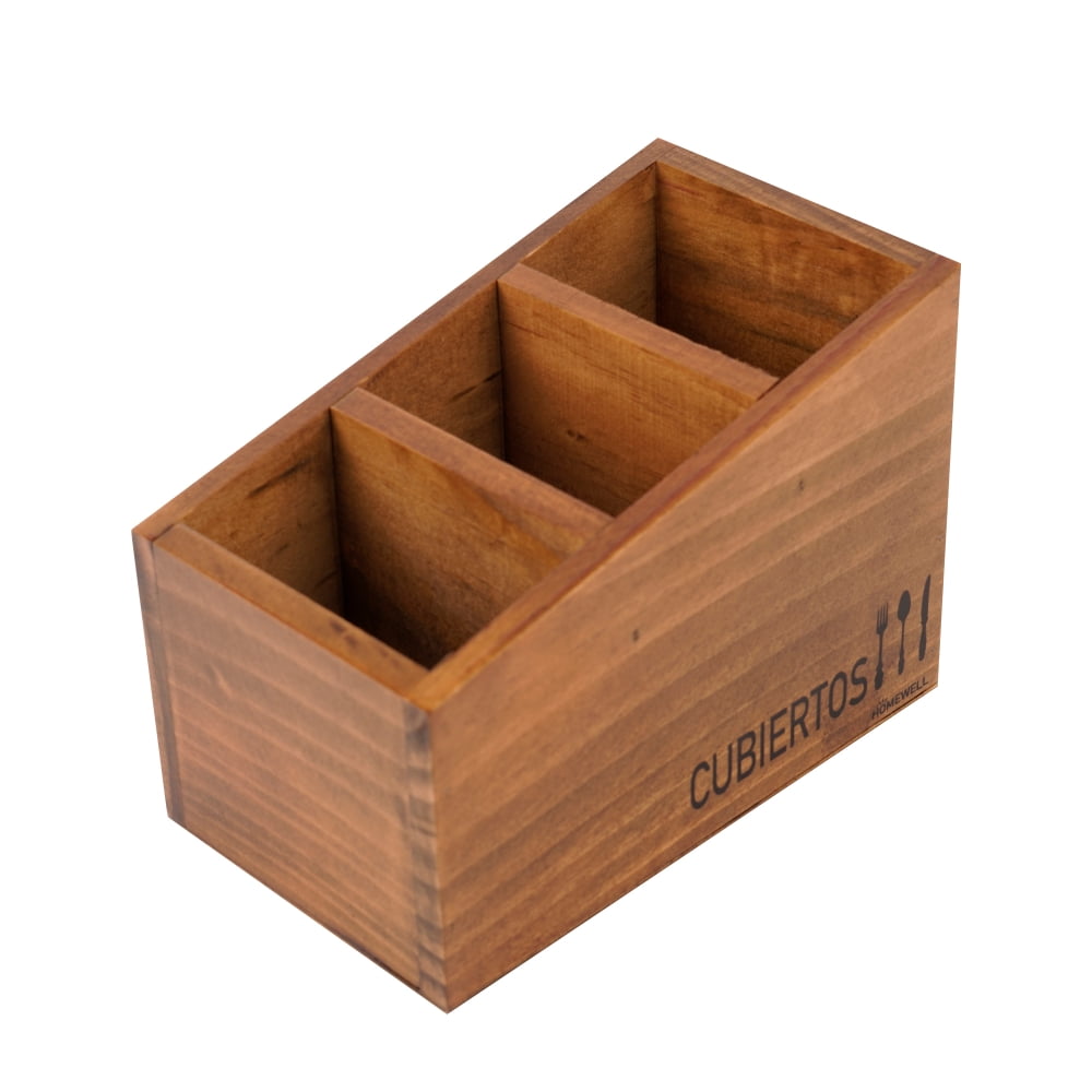 Porta Cubiertos Madera 17x10x12cm | Lider