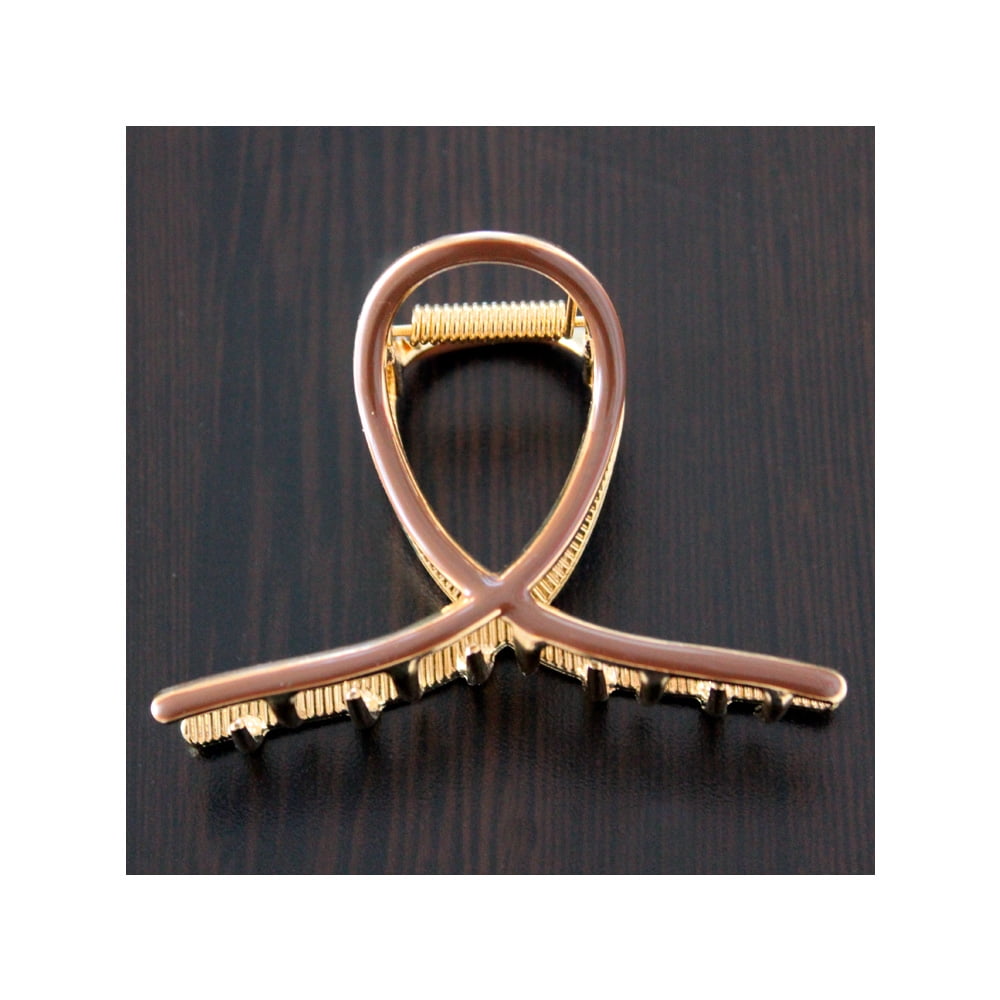 Traba Metálica Garra Grande Para Cabello Resina Mocca | Lider