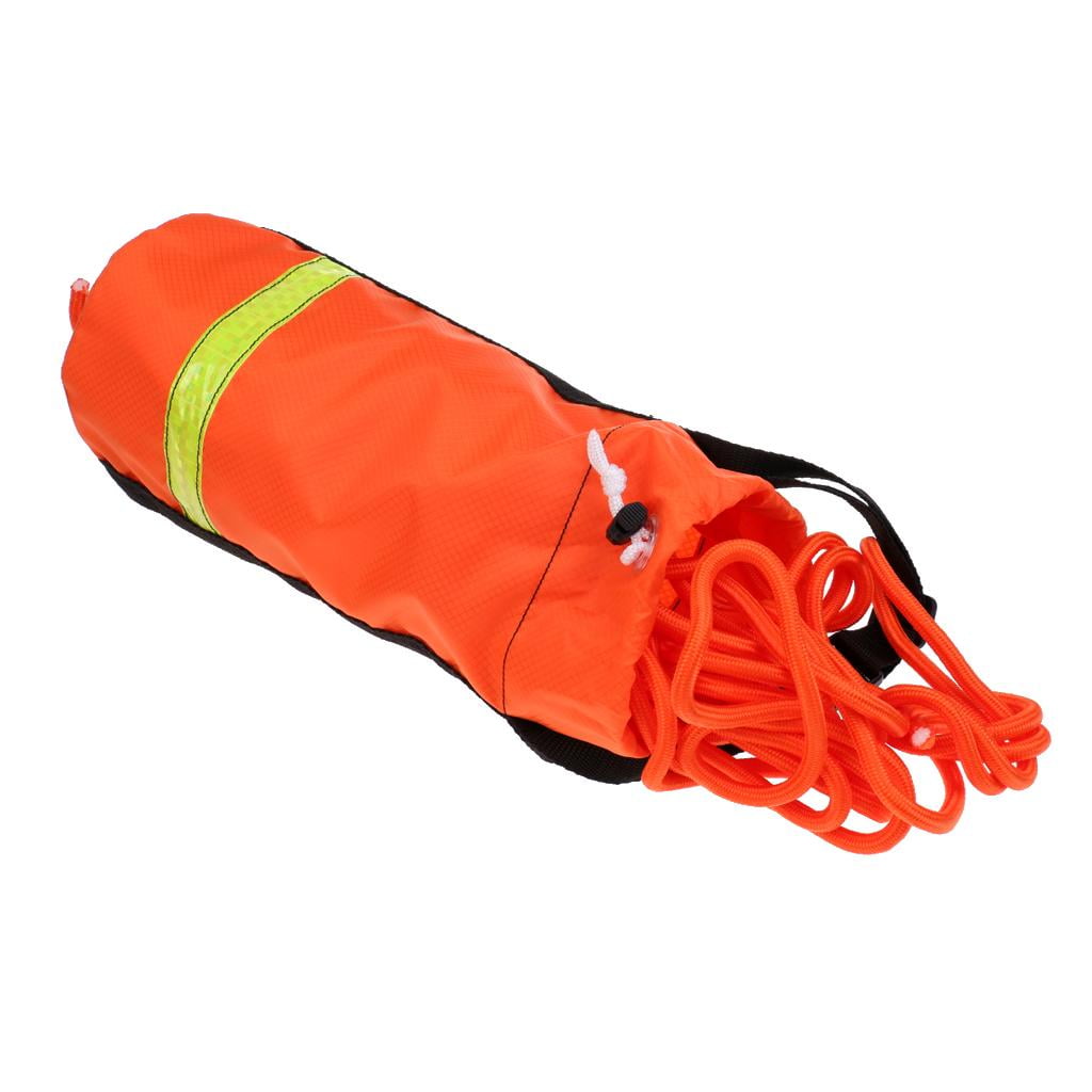 Kayak Water Floating Life Line Rescue Throw Rope Bag 21m Naranja | Lider