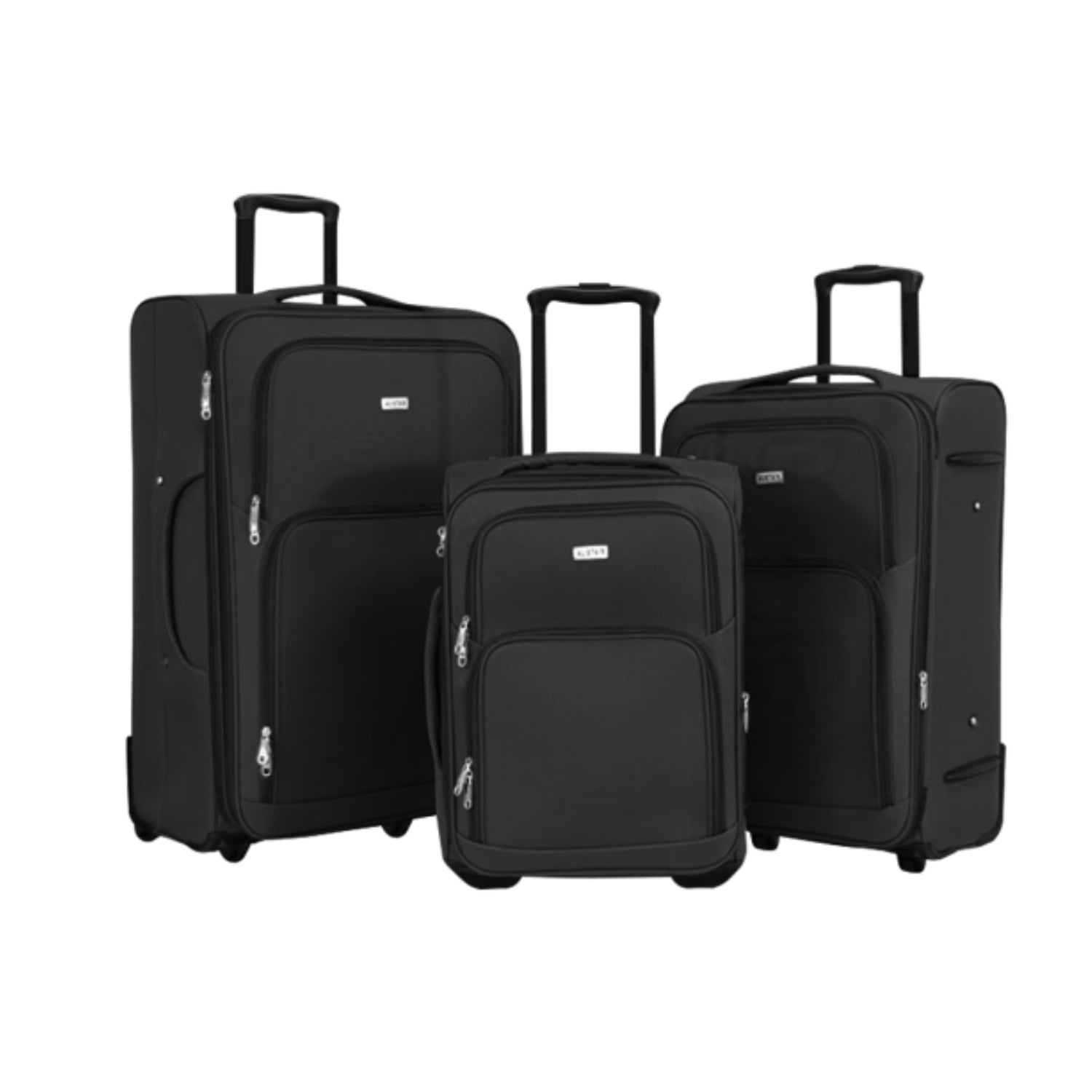 Juego 3 Maletas Mango Retráctil Travel Negro | Lider