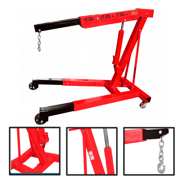 Tecle Grua Motor Pluma Hidraulico 3 Toneladas Desmontable | Lider