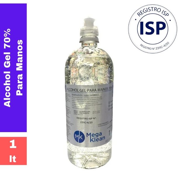 Alcohol Gel Al 70% 1 Litro Certificado Isp | Lider