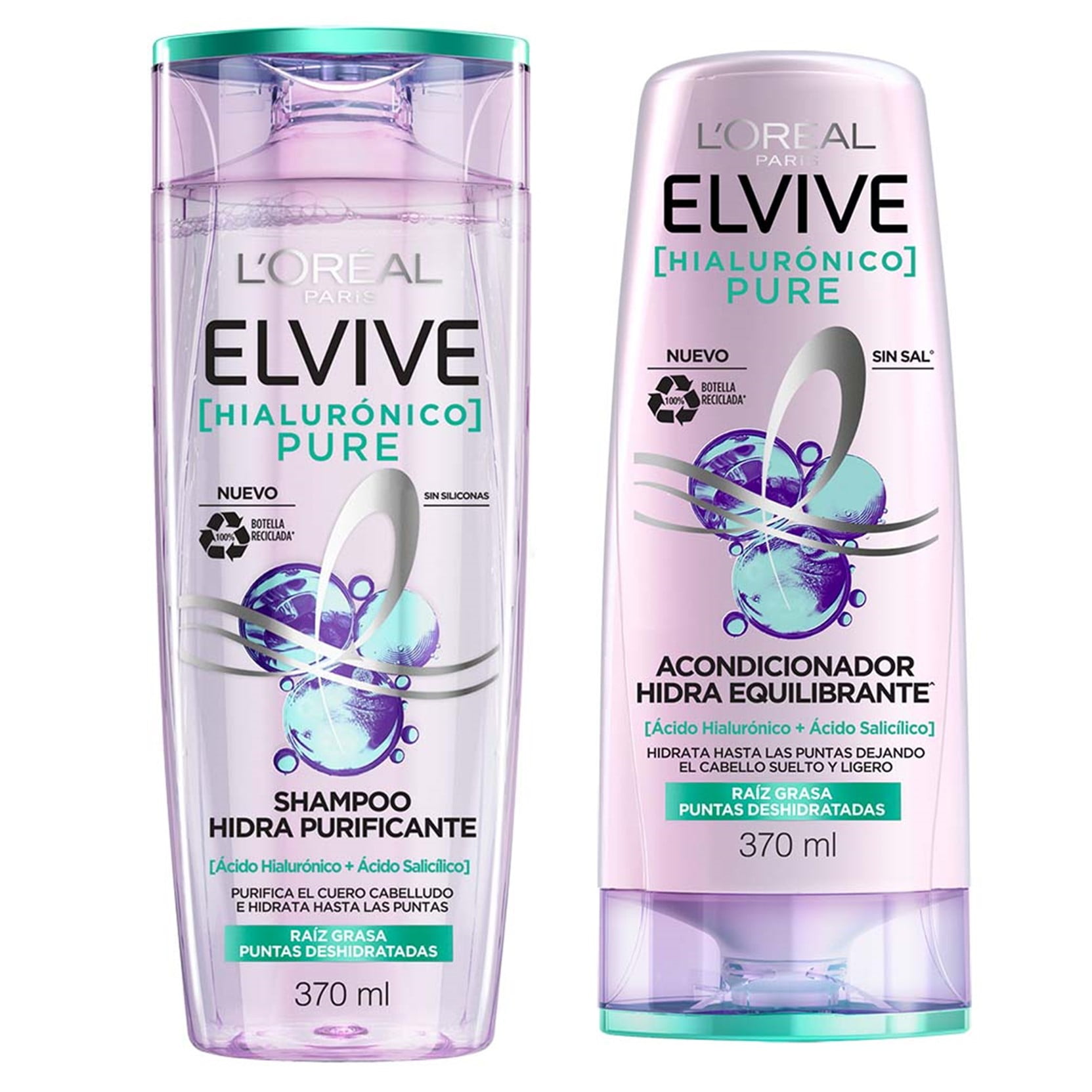 Pack Elvive Pure Hialuronico Shampoo + Acondicionador | Lider