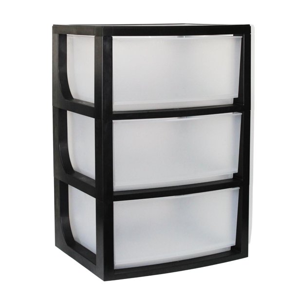 Mueble Organizador Modular 90L Plástico Reciclable Negro - Incoloro | Lider