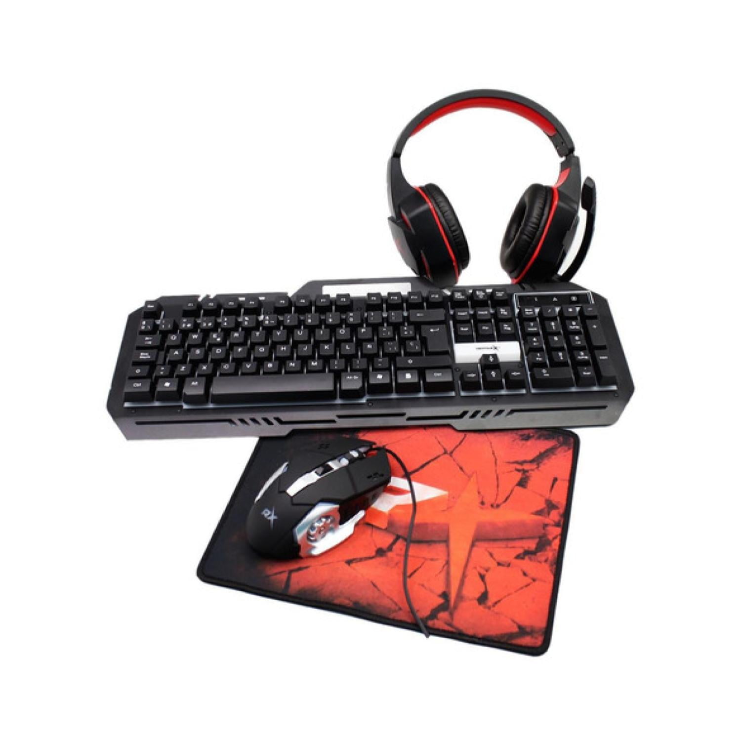 Pack Gamer Teclado Mouse Audifono Mousepad | Lider
