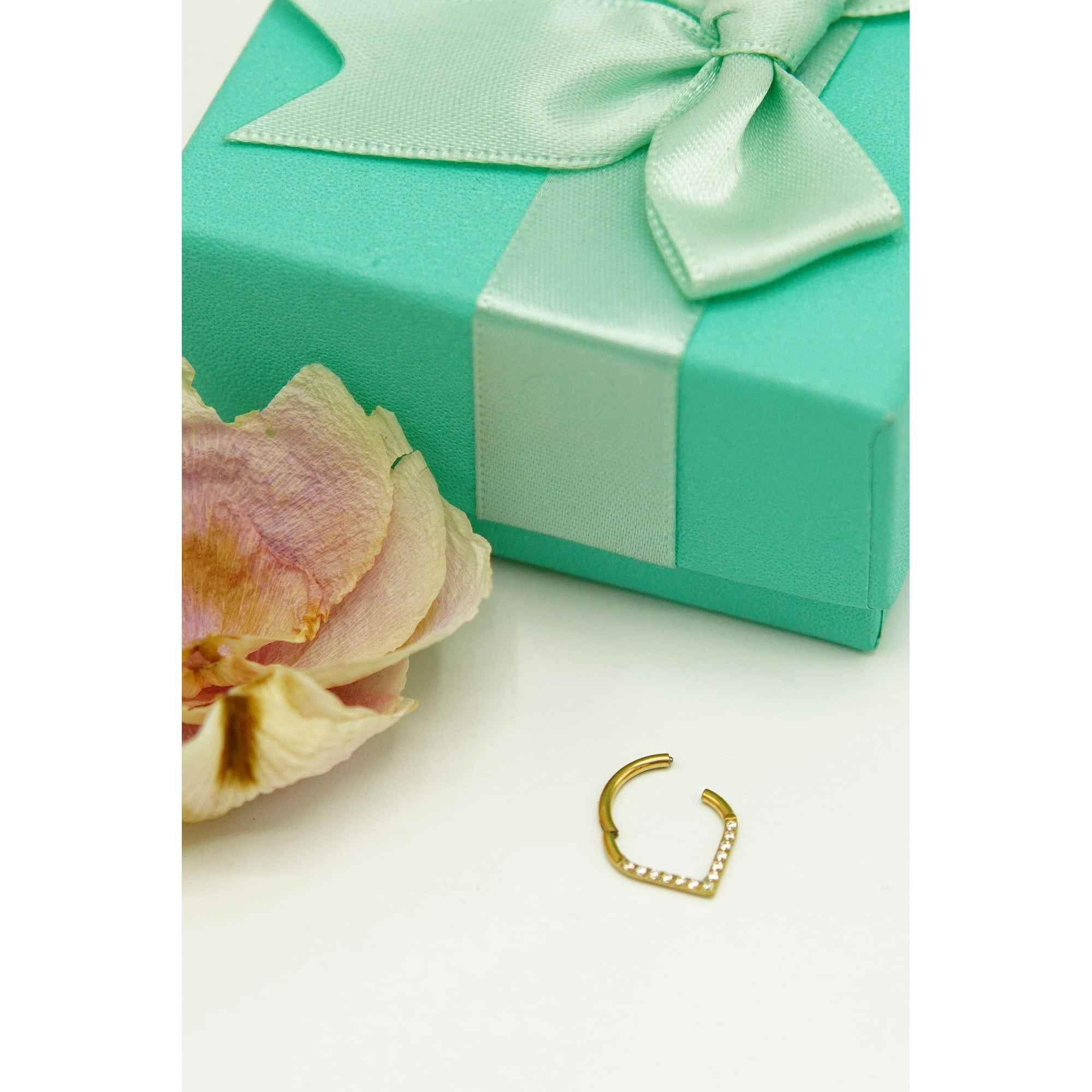 Piercing Septum Lagrima Titanio Astm F136 G23 Chapada En Oro | Lider