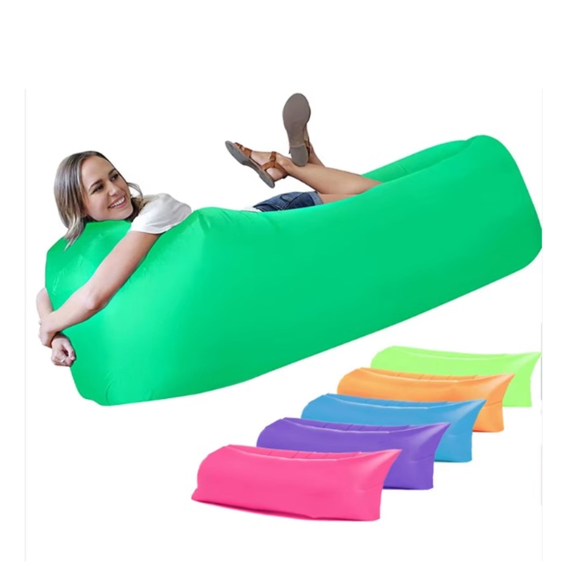 Sofá Cama Inflable en color Verde: Versatilidad y Comodidad para tus ...