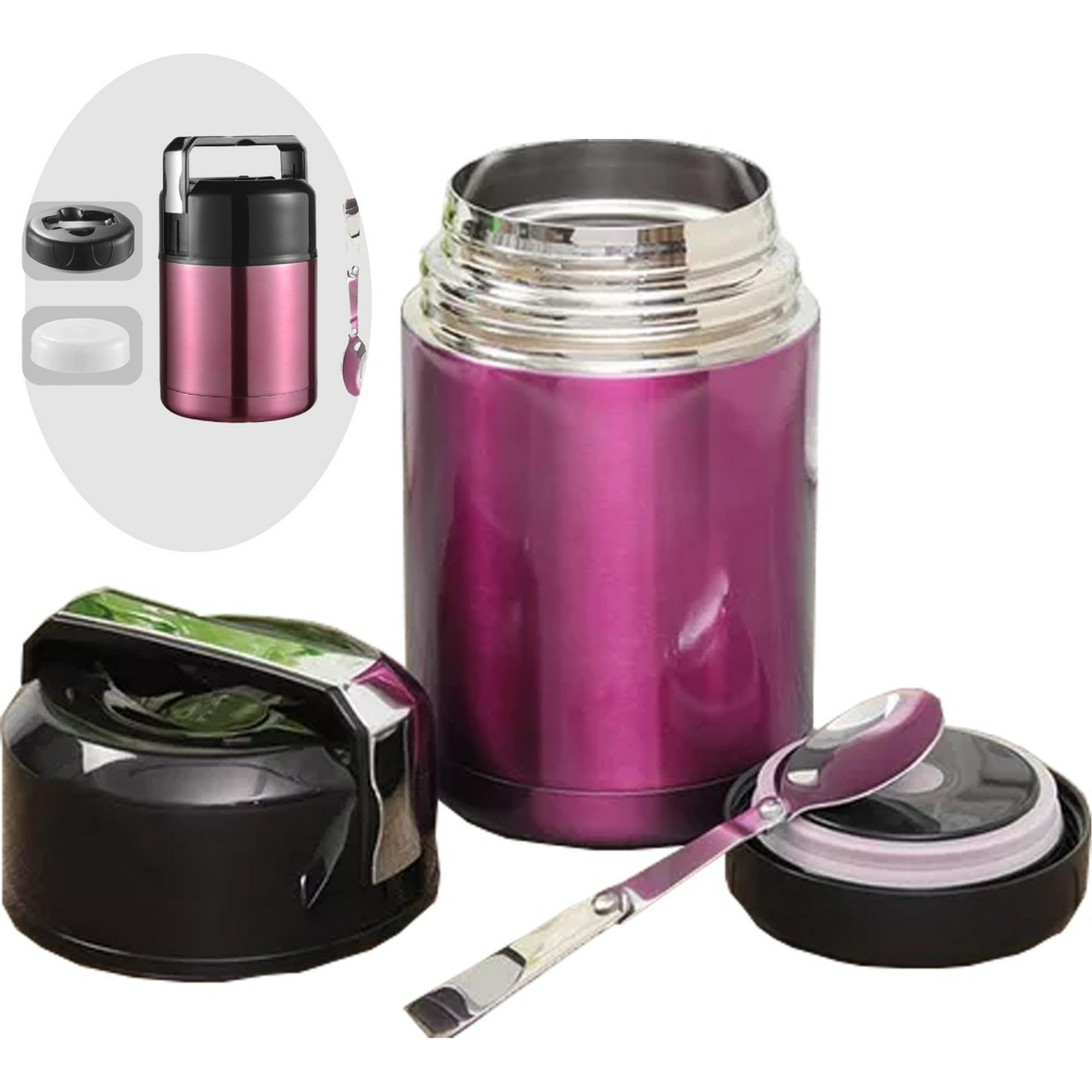 Termo De Comida Acero Inoxidable De 800 Ml + Cuchara | Lider