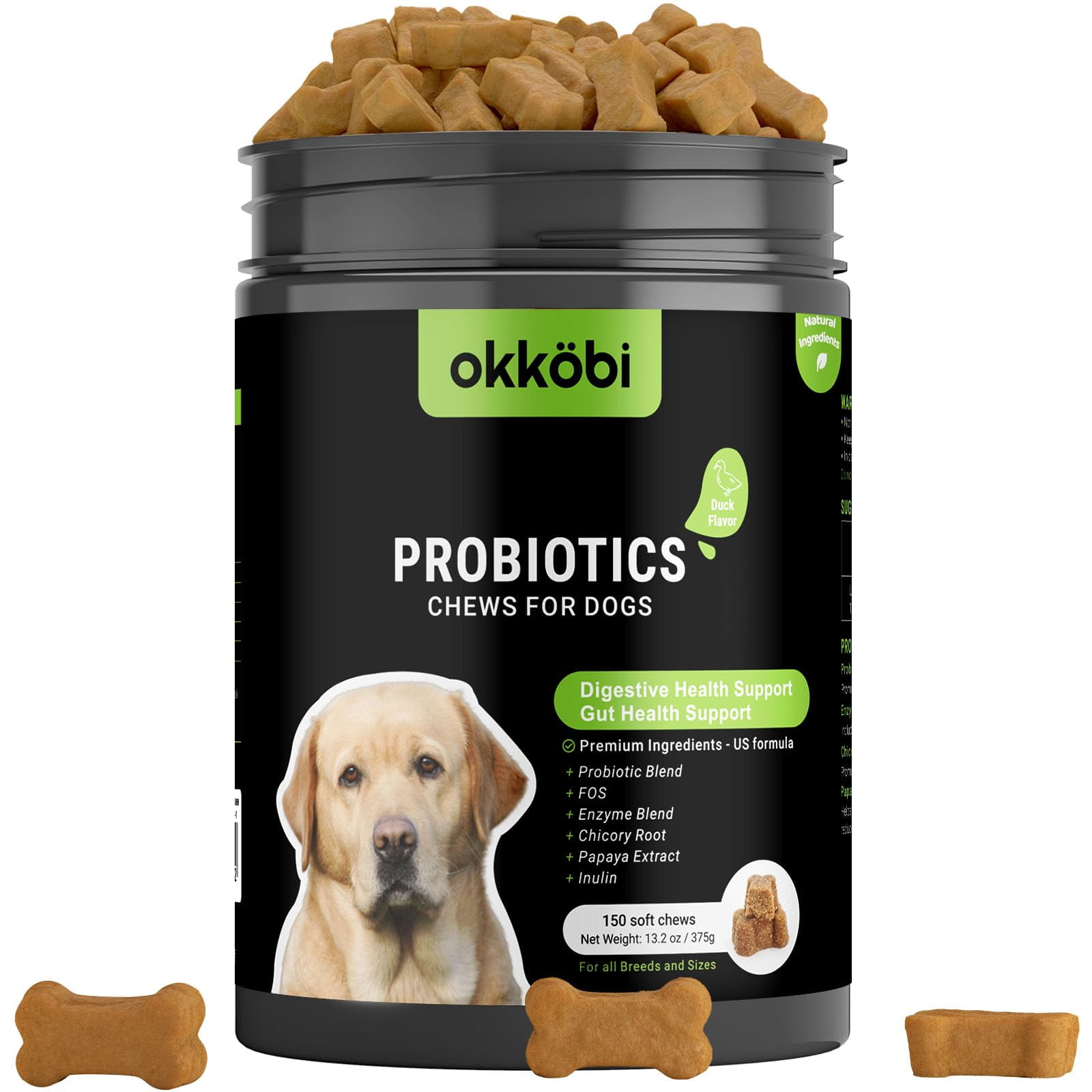 Masticables Probióticos Para Perros 150 Unidades Sabor Pato | Lider