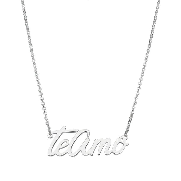 Collar Te Amo Plata Fina Ley 925 | Lider