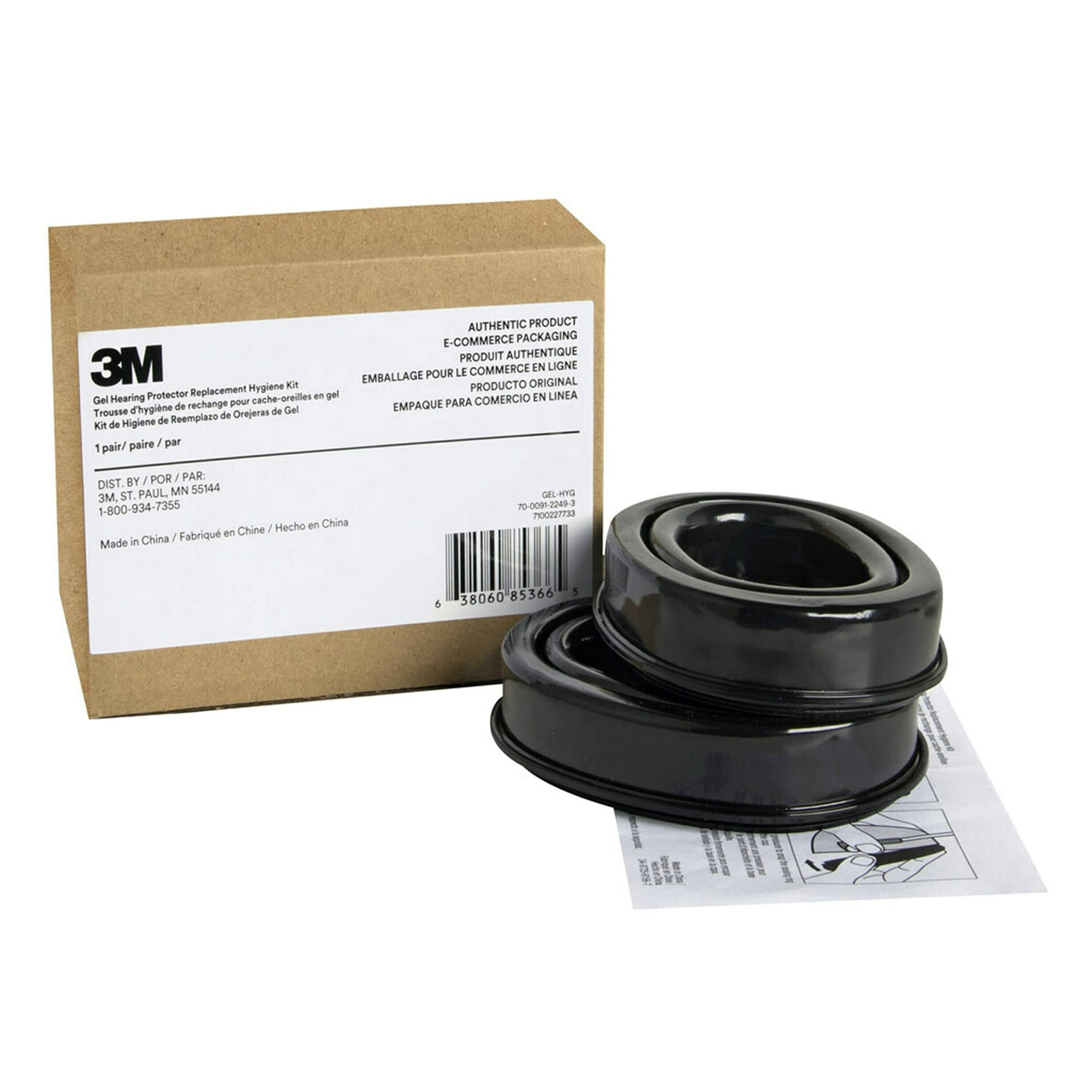 Protector Auditivo 3M Gel Repuesto WorkTunes Peltor Negro | Lider
