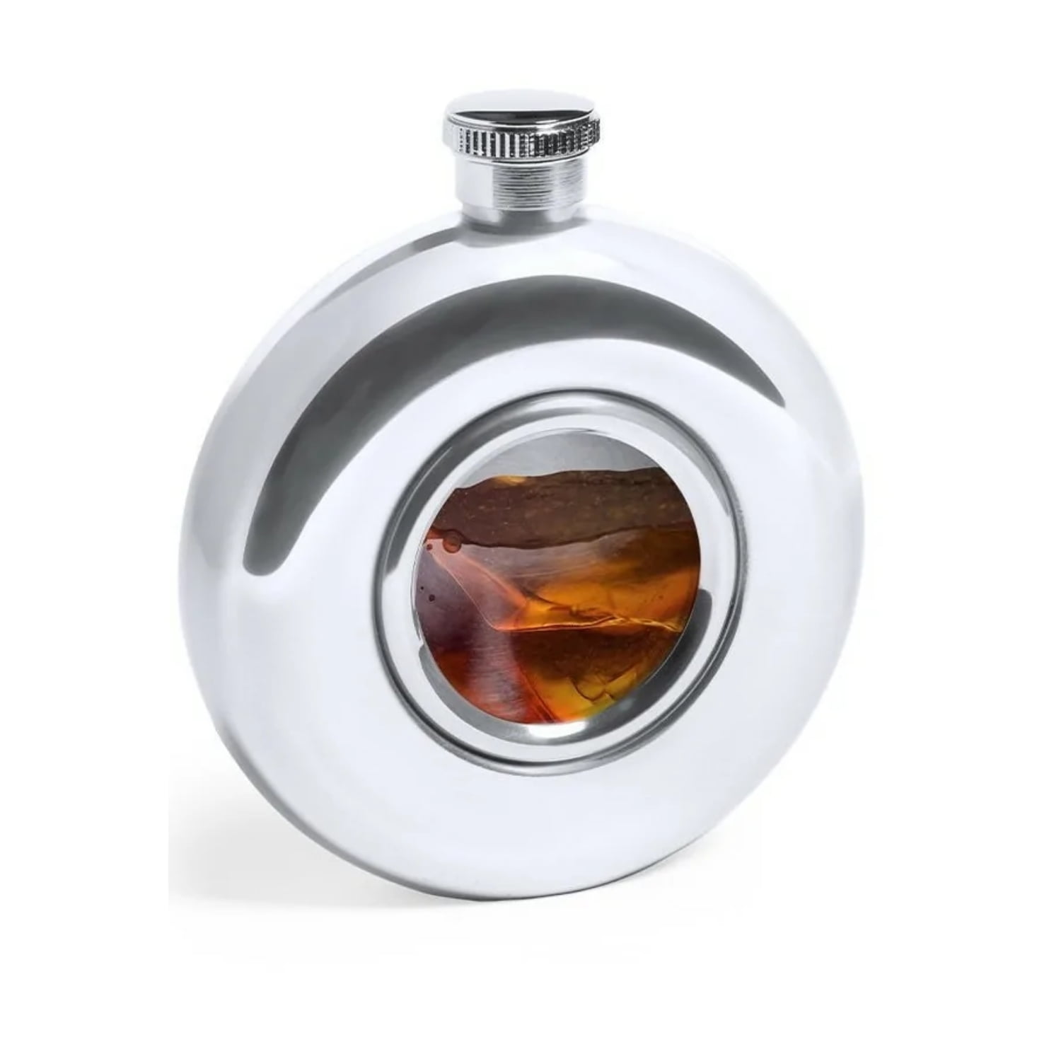 Botella Petaca Licor Acero Inoxidable Diseño Circular Maister 150 ml ...