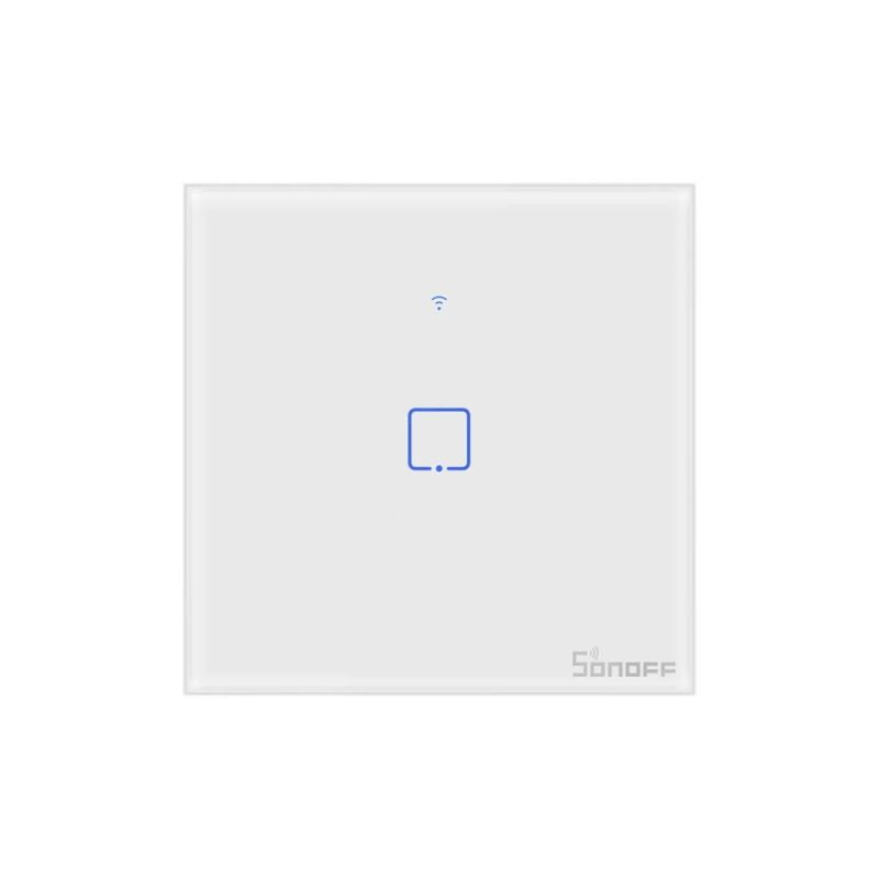 Interruptor De Pared Táctil Wifi Sonoff Tx T1eu1c 1 Canal Blanco | Lider