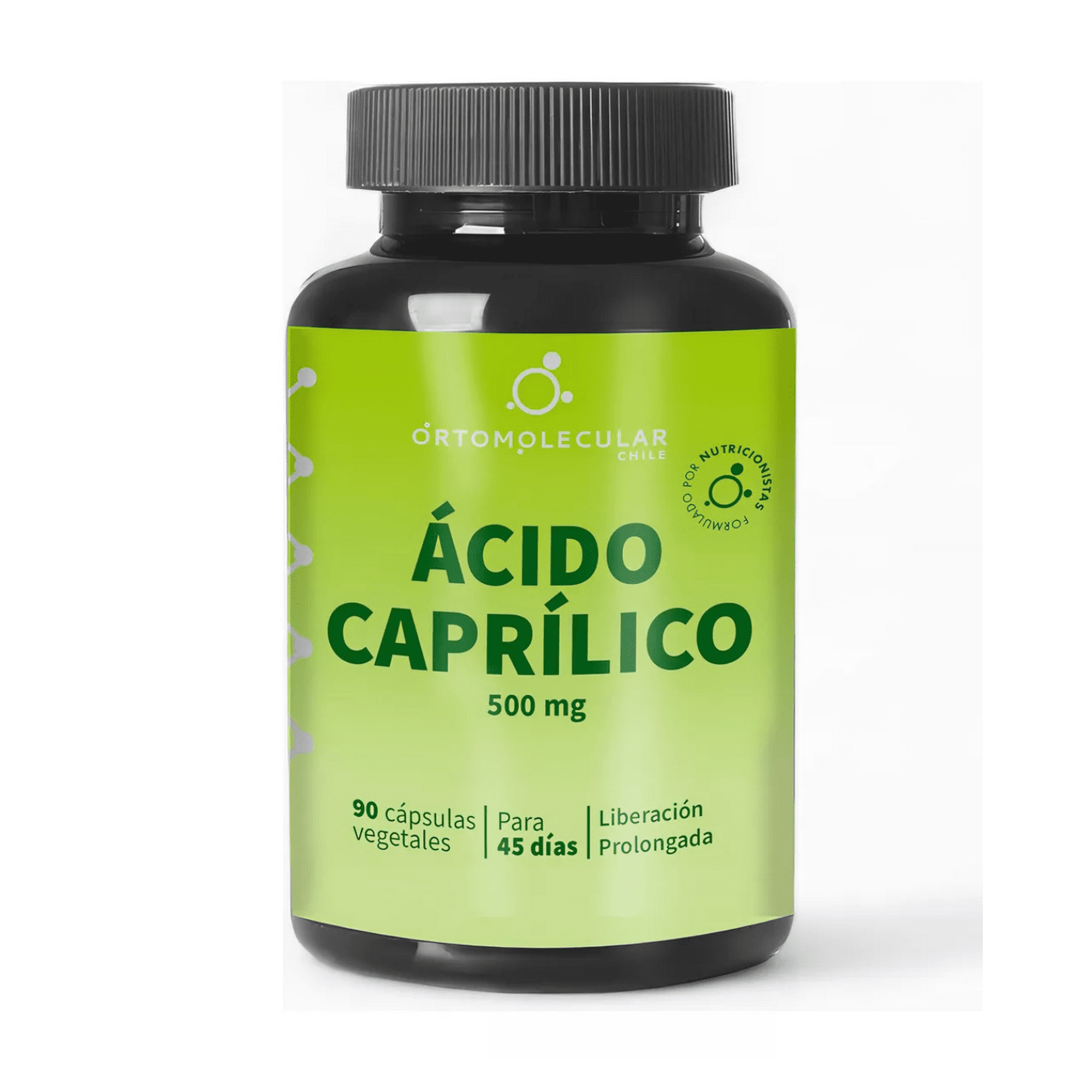 Ácido Caprílico 500 Mg 90 Cápsulas Vegetales Ortomolecular | Lider