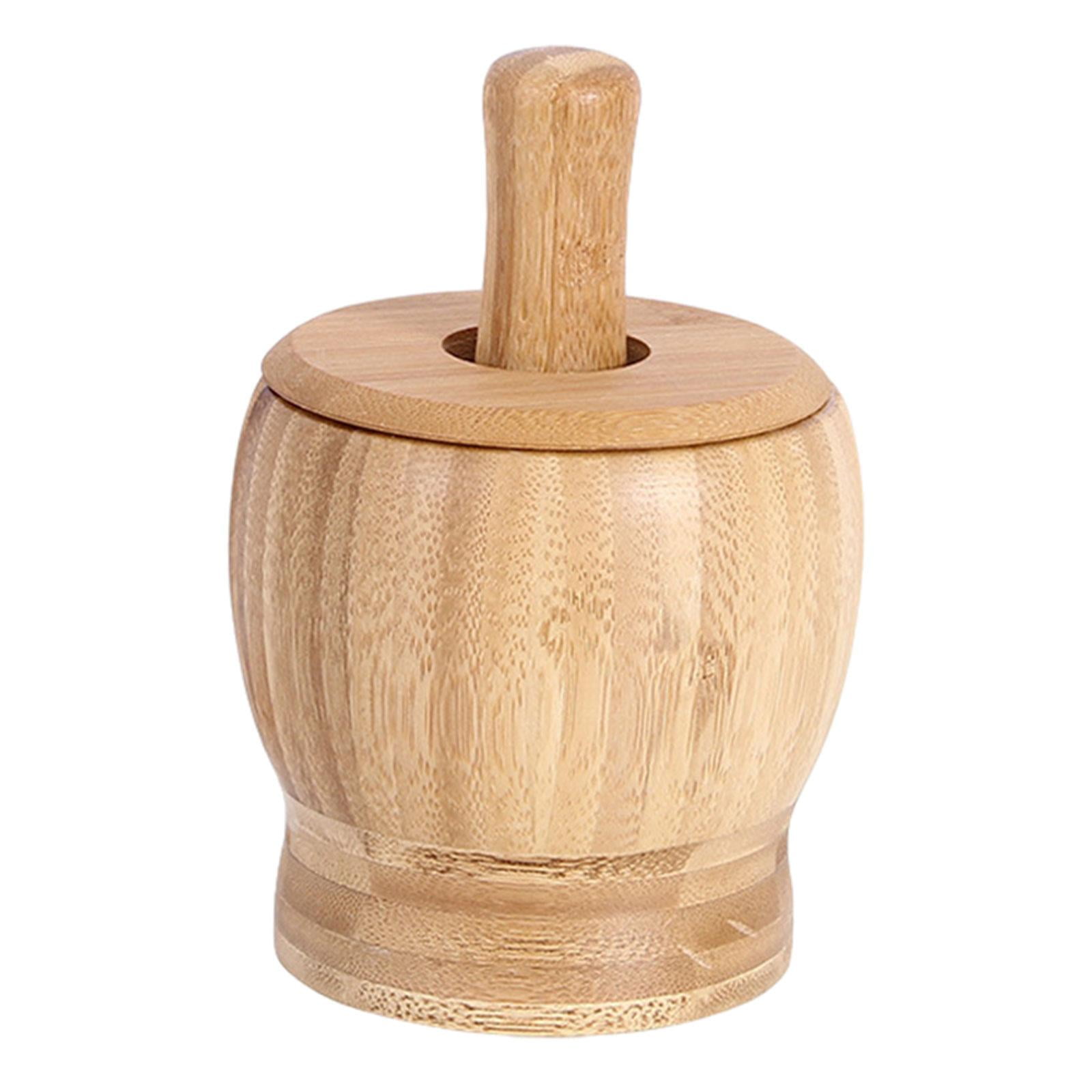 Prensa De Ajo Profunda Con Mortero Y Maja De Madera Para Salsa ...