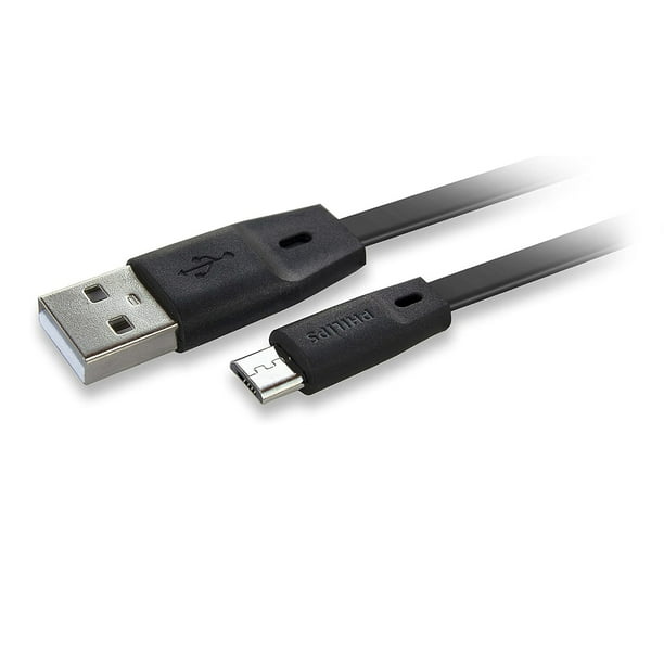 Cable Micro USB 1.2m Plano Negro | Lider