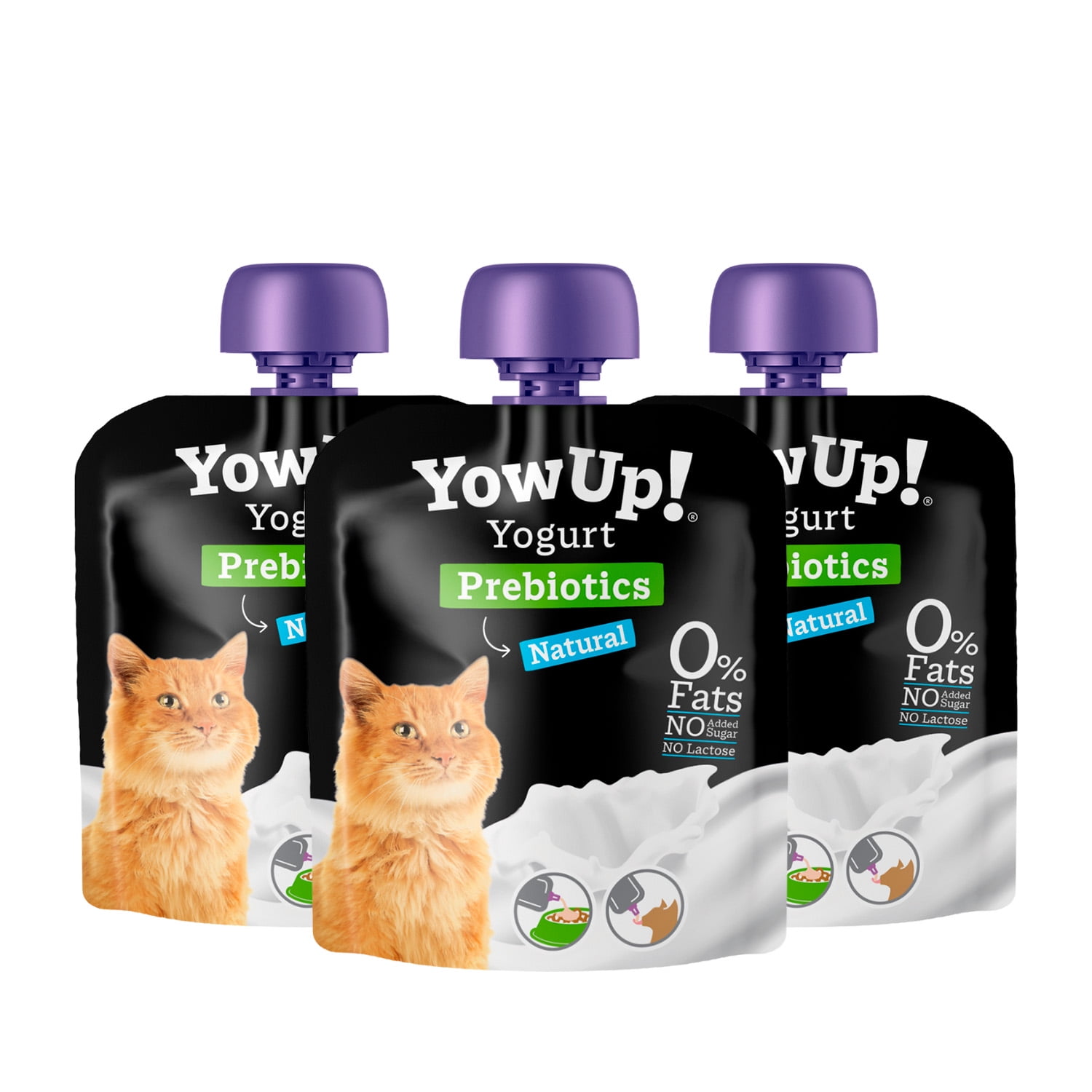Pack X3 Yogurt Natural Yow Up para Gato 85 gr | Lider