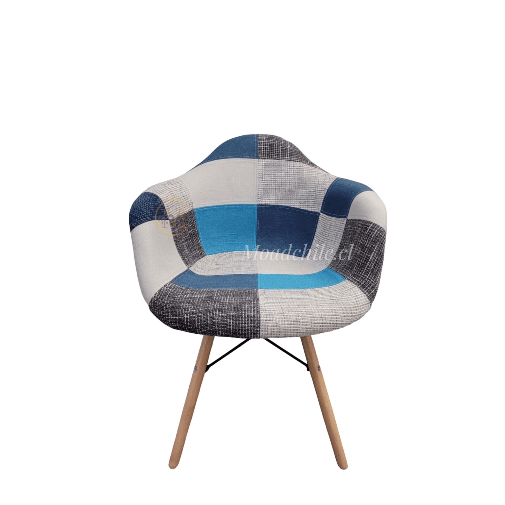 Butaca Eames Patchwork Azul | Lider