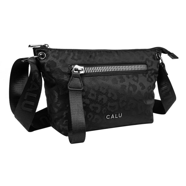 Cartera Bandolera Pascal Leopardo Negro Calu | Lider