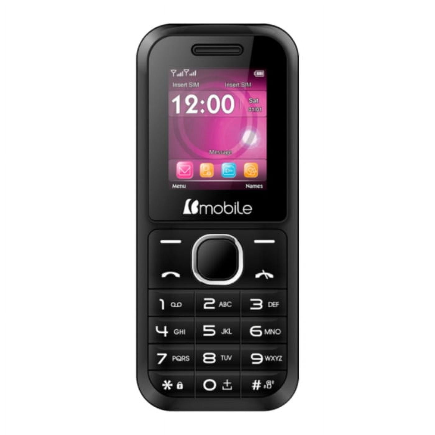 Celular Básico Bmobile W100 Negro Teclas Grandes Single SIM Ideal Adulto Mayor | Lider