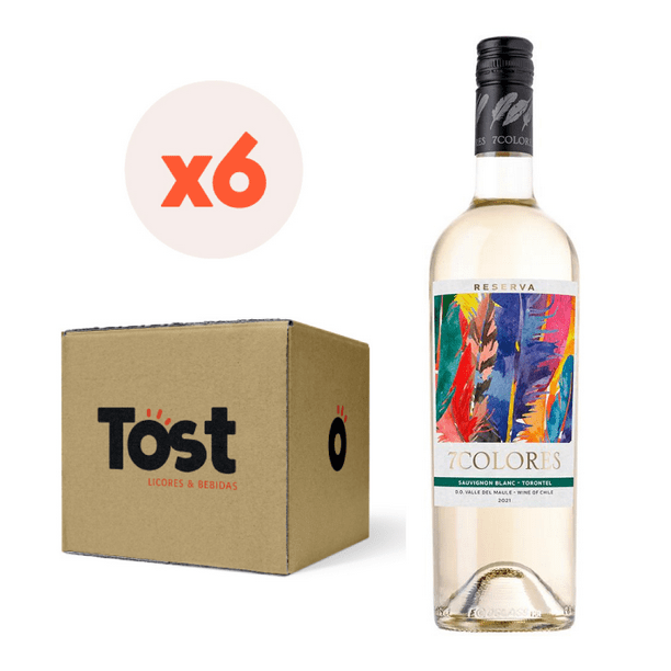 6x Vino 7 Colores Reserva Sauvignon Blanc / Torontel | Lider