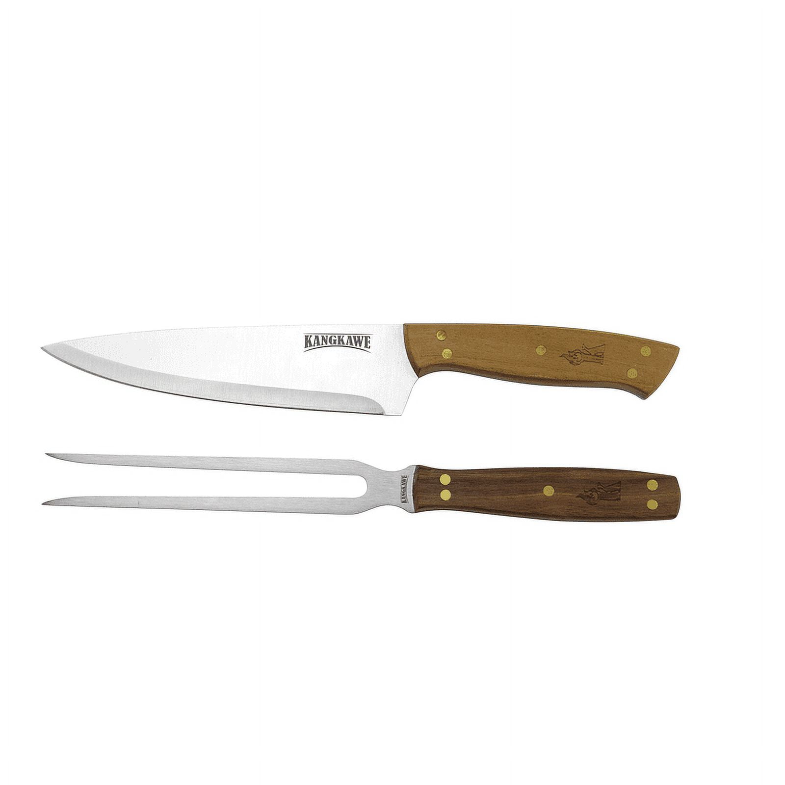 Set Trincho Y Cuchillo 18 Cm Parrillero Mango Madera | Lider