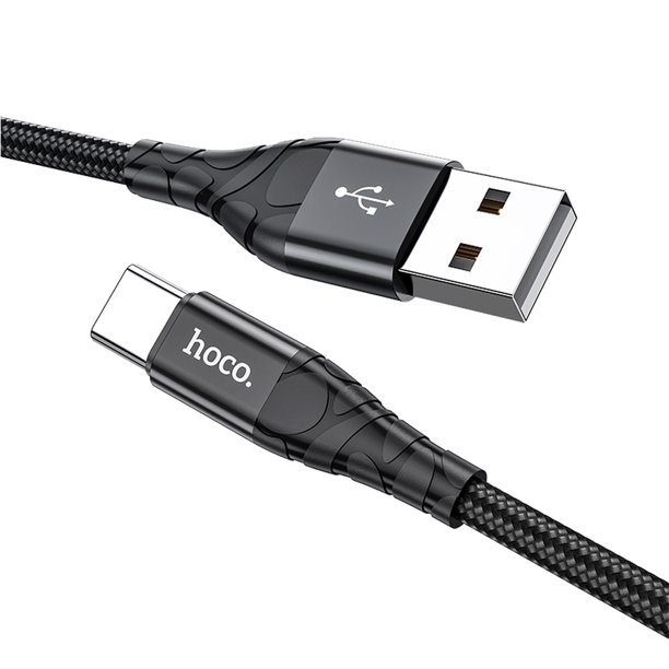 Cable Hoco DU02 Plus USB A Tipo C 2m Negro | Lider
