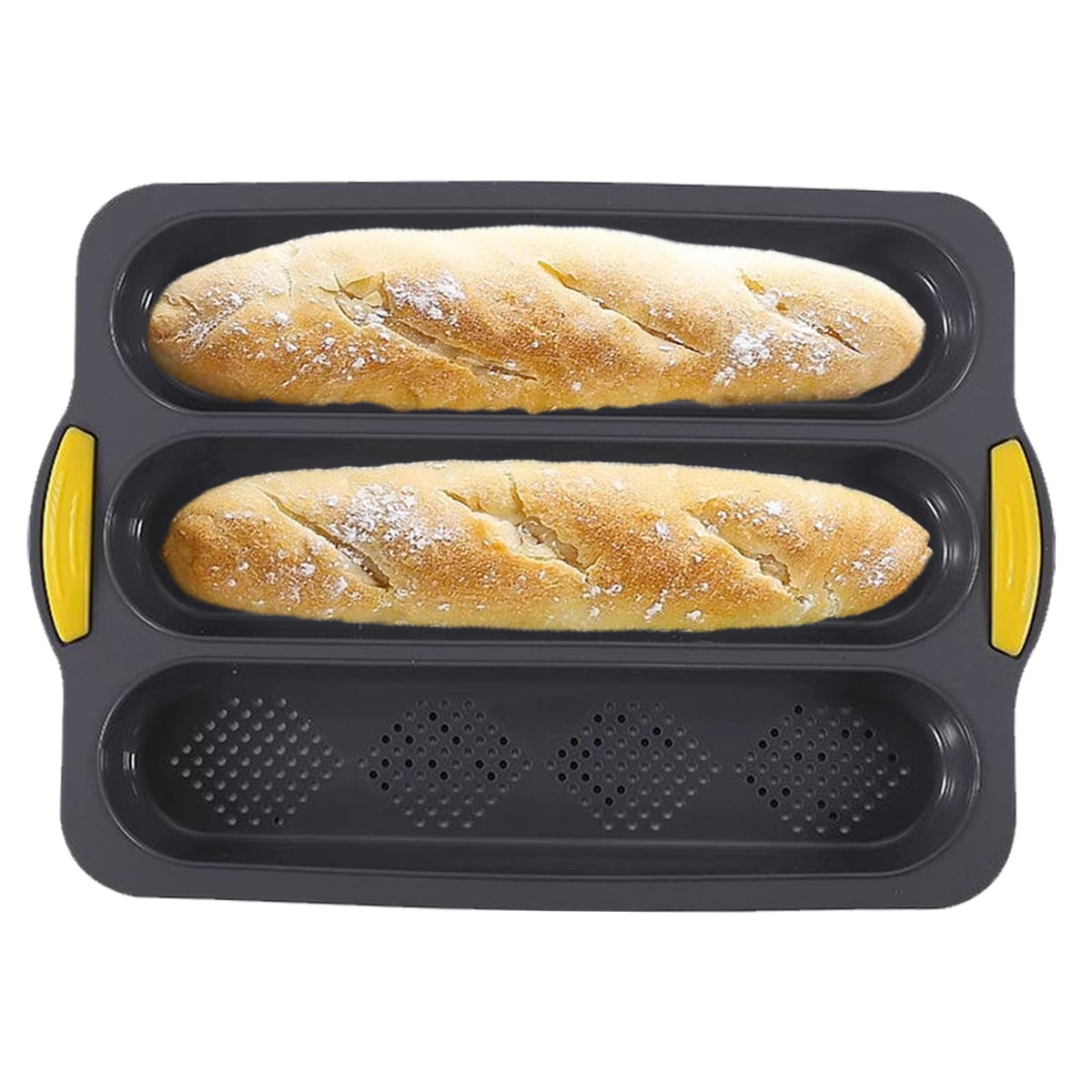 Molde de silicona antiadherente para baguette, molde para hornear pan francés, molde para ...