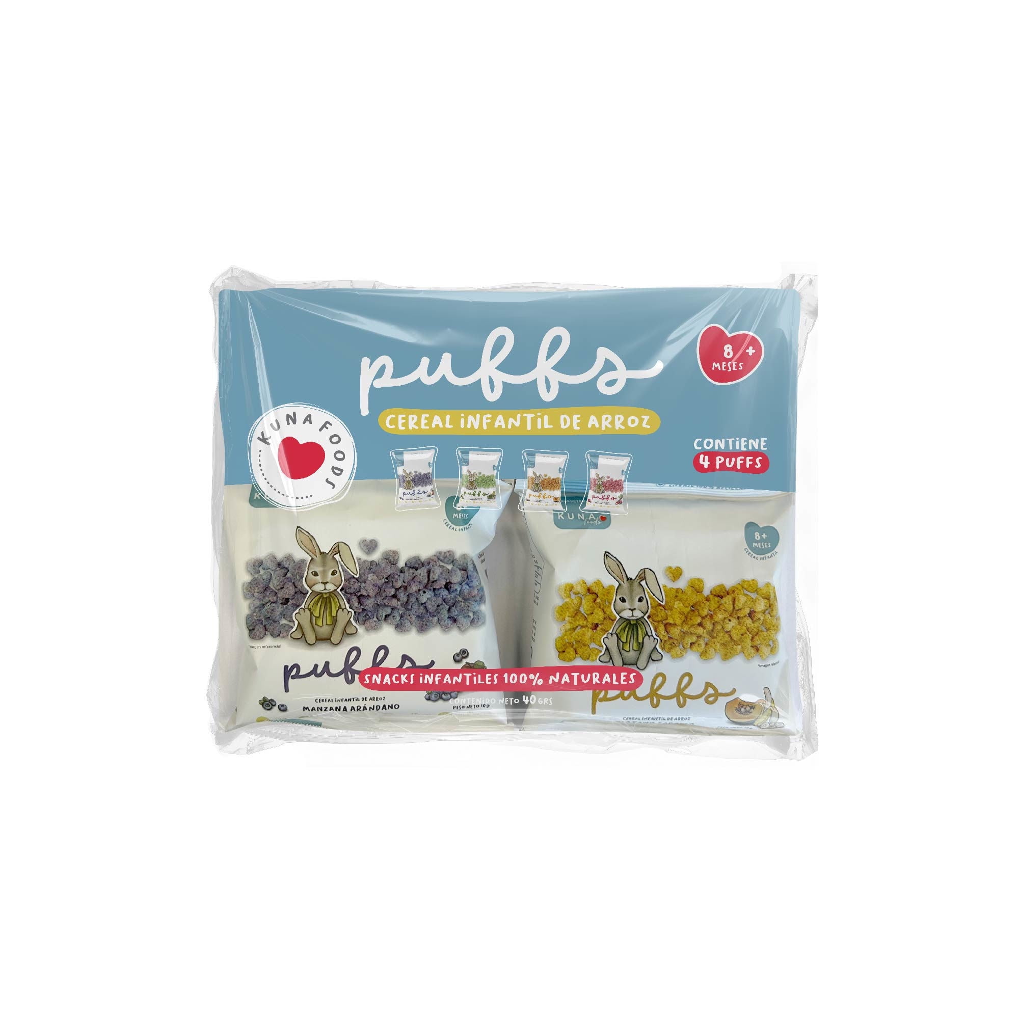 Cereal Infantil de Arroz Puffs, Pack, 4 Un | Lider