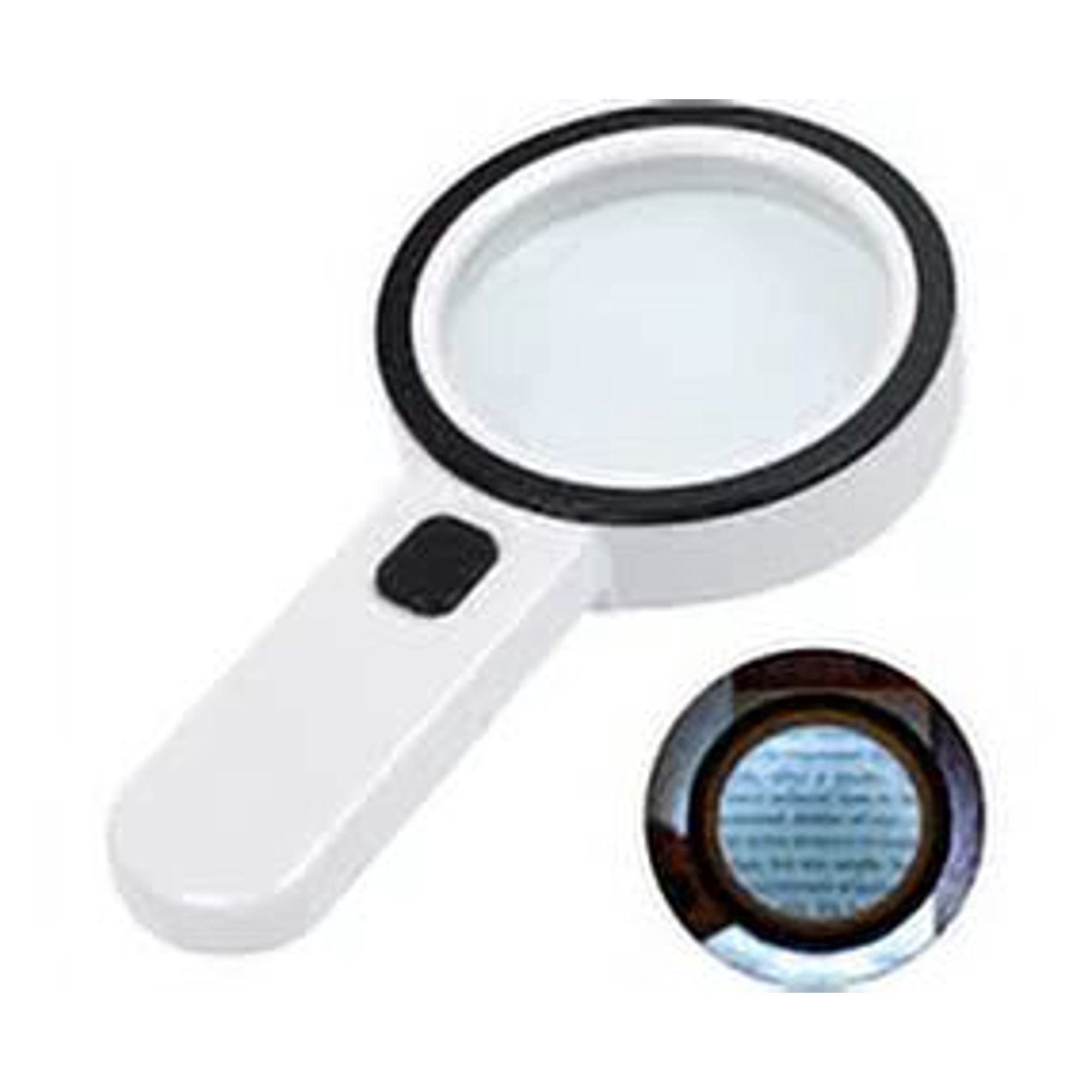 Lupa con luz, lupa de mano grande de 30 aumentos con 12 luces LED para ...