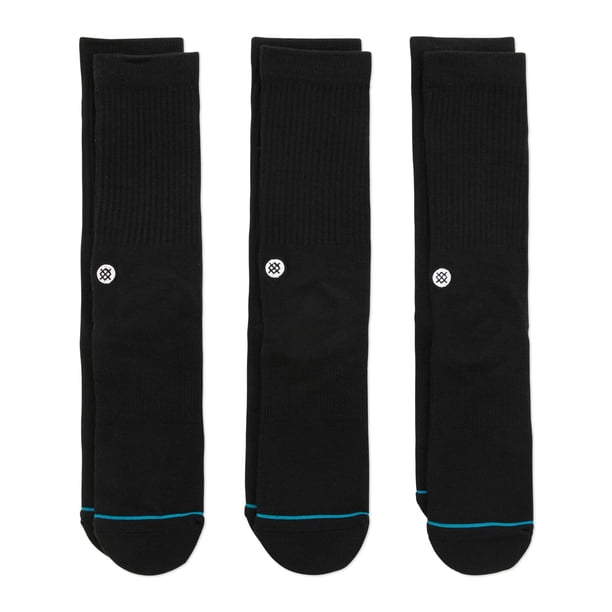 Calcetines Stance Crew Icon [paquete de 3] para hombre y mujer (negros ...