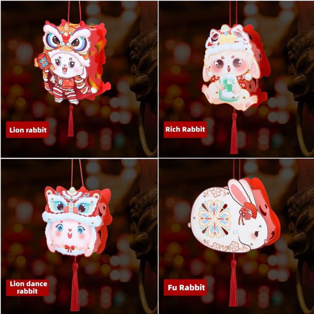 Chinese New Year Decoration,Year Of The Rabbit Lantern,Festival Lunar ...
