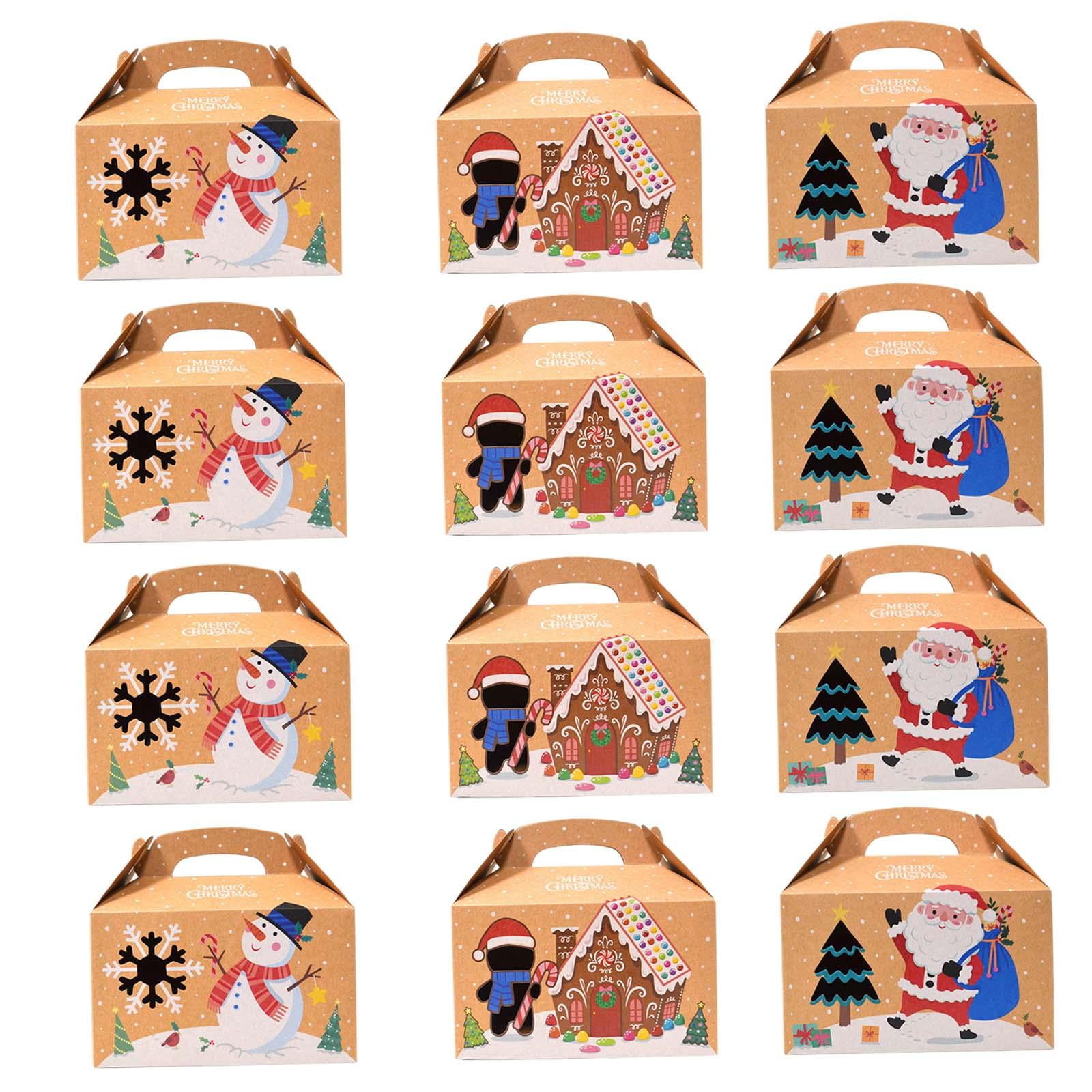 12 Bolsas De Regalo De Navidad, Cajas De Dulces Para Fiesta De Navidad ...