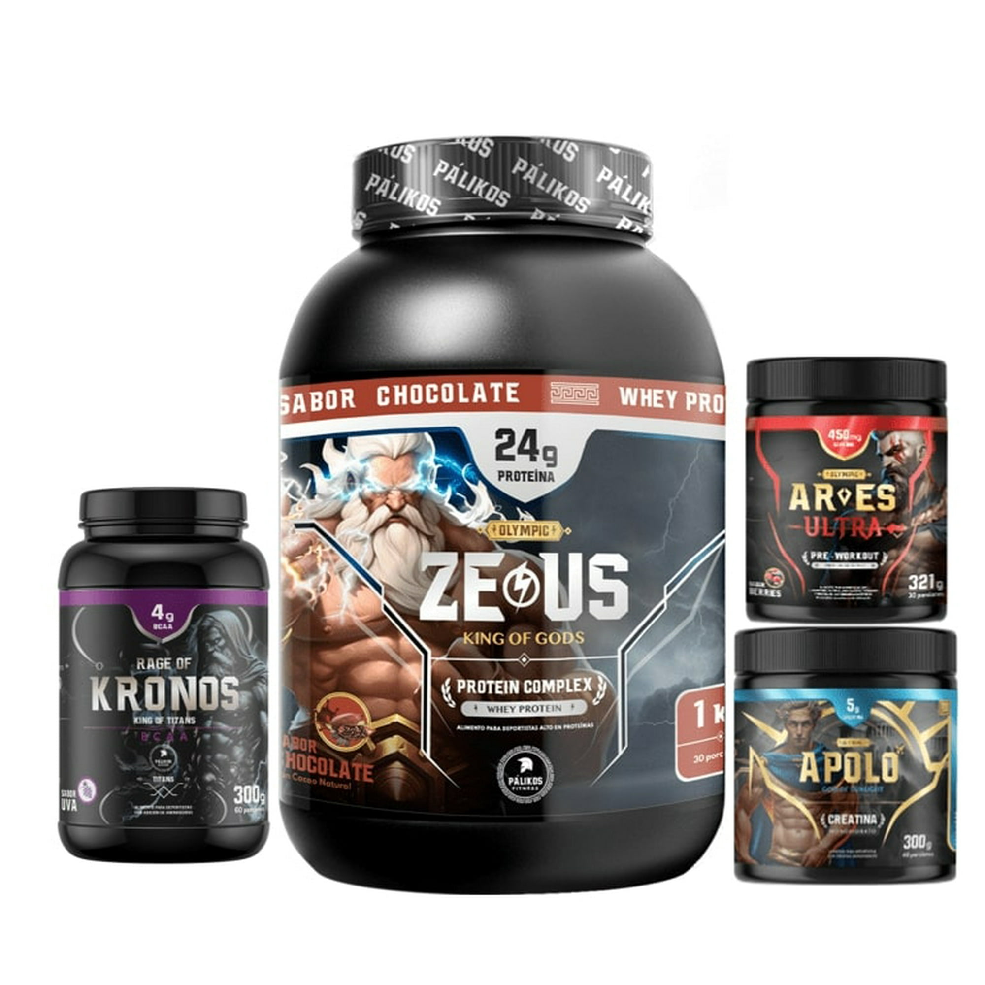 Proteina complex 1kg Chocolate Creatina apolo 300gPre entreno Ares BCAA ...