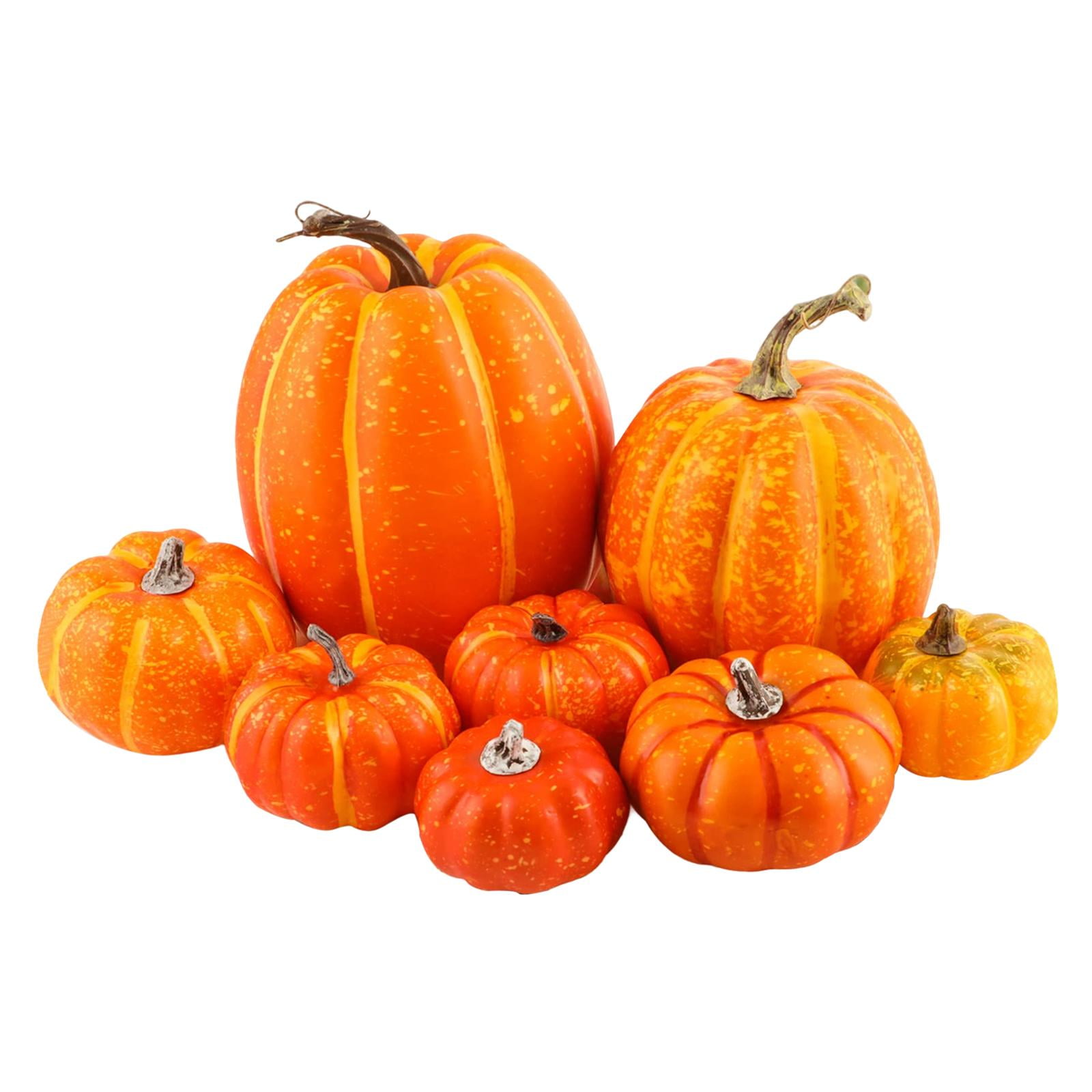 8 Uds Calabazas Artificiales Otoño Para Decoración De Centro De Mesa De ...