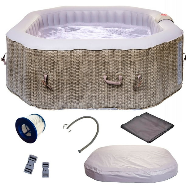 Jacuzzi Spa Inflable Luxury - Rattan L155: 6 personas | Lider