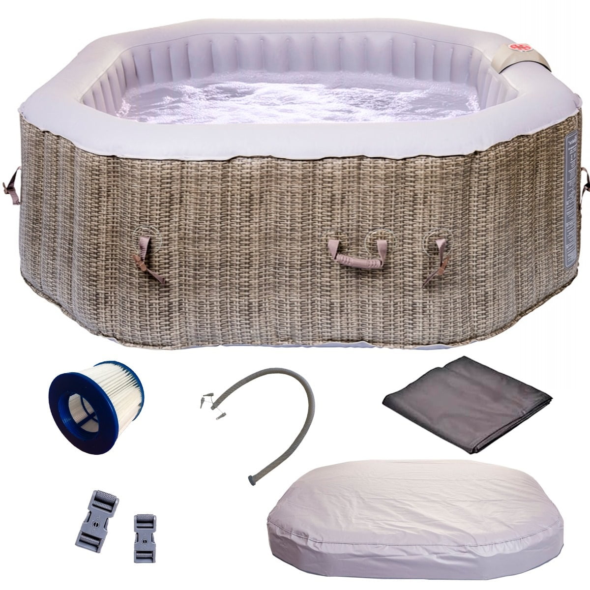 Jacuzzi Spa Inflable Luxury - Rattan L155: 6 personas | Lider