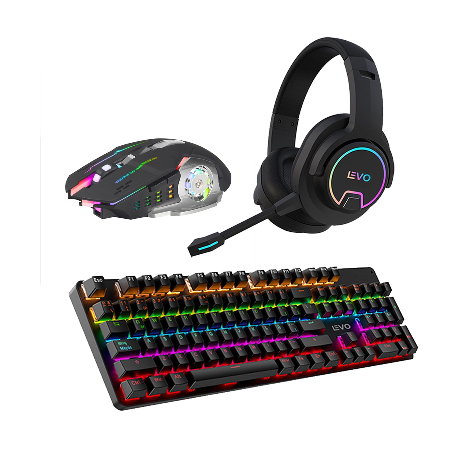 Pack Gamer Inalámbrico Teclado + Mouse + Audífono | Lider