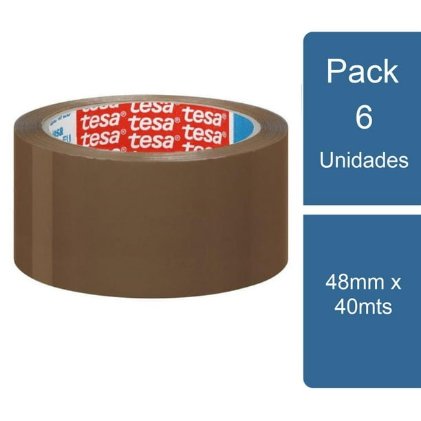 Pack 6 Cintas de Embalaje Uso General Café 48mm x 40mts | Lider