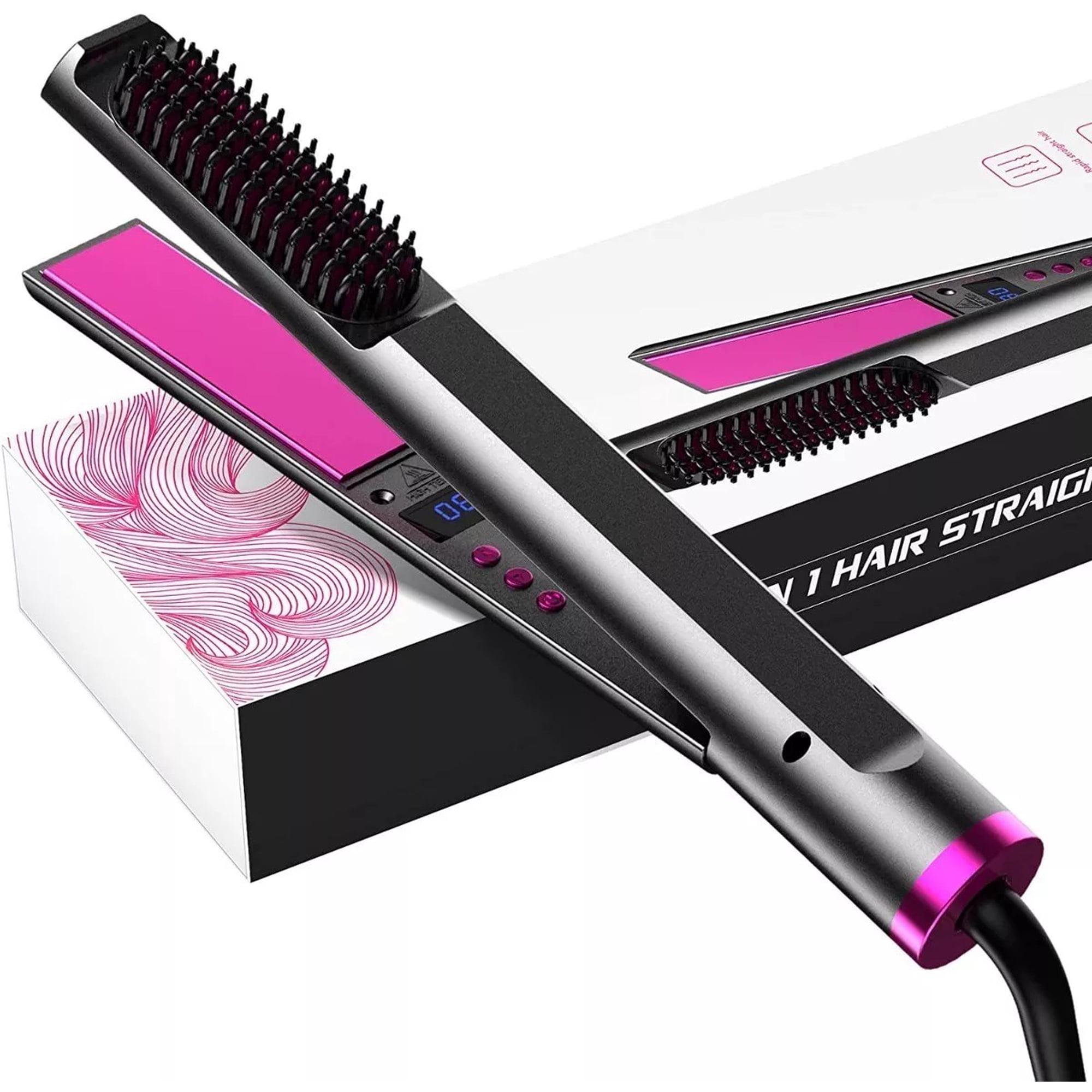 Cepillo Plancha Alisador 3 En 1 Cabello Peine Anti Frizz | Lider
