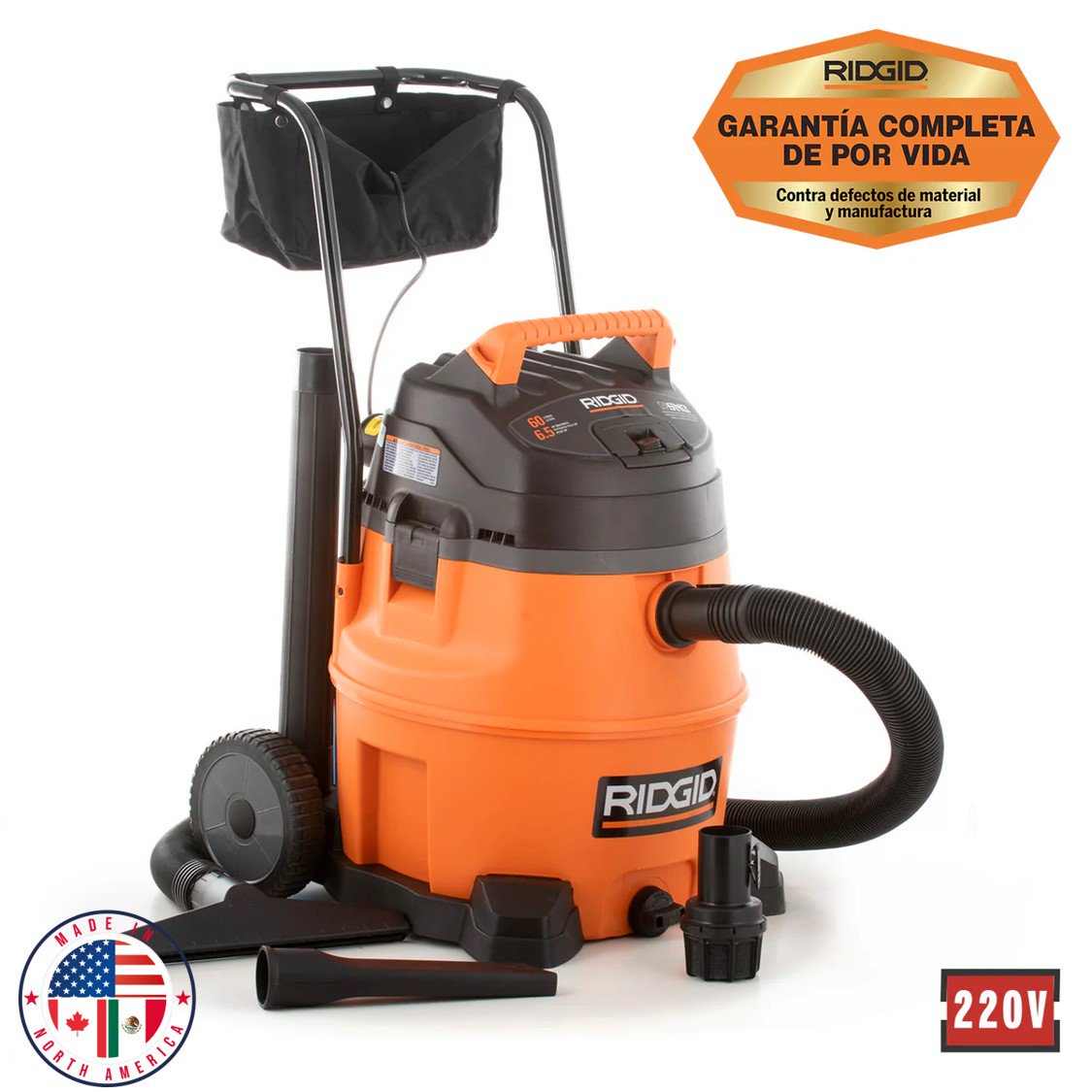 ASPIRADORA RIDGID WD1851 60LITROS 6,5 HP | Lider