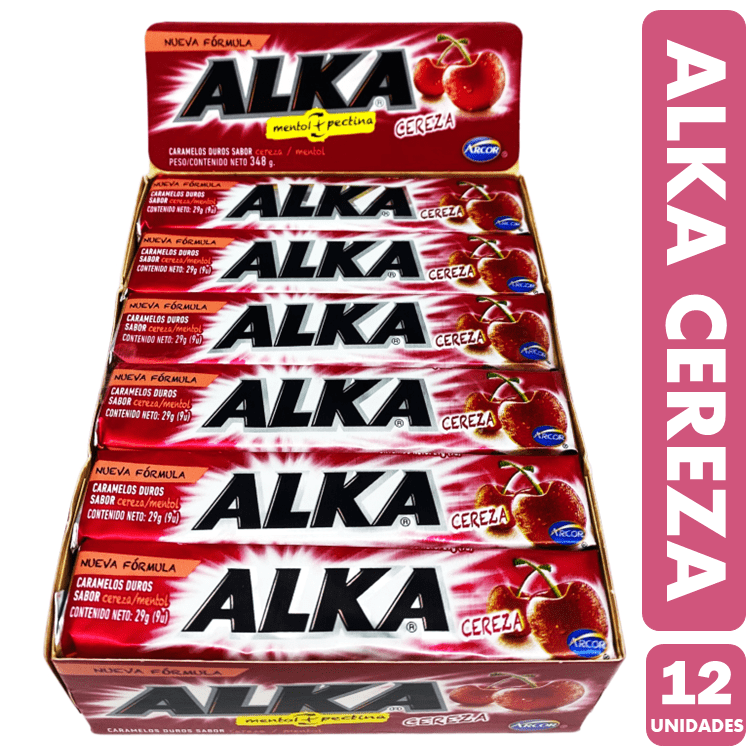 Alka Rojo Sabor Cereza - Marca Arcor (Caja Con 12 Unidades) | Lider